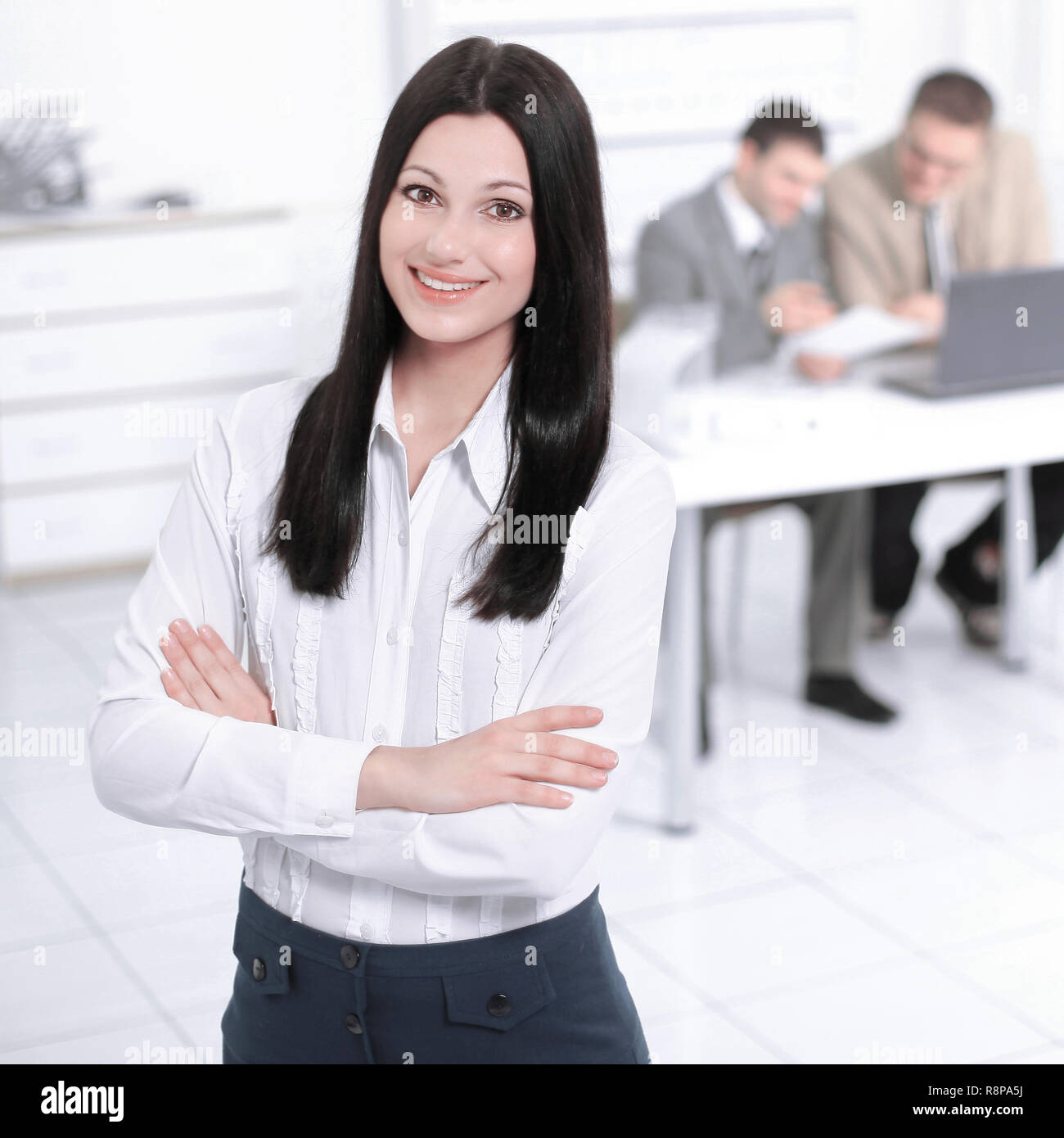 Cute young manager assistant hi-res stock photography and images - Alamy