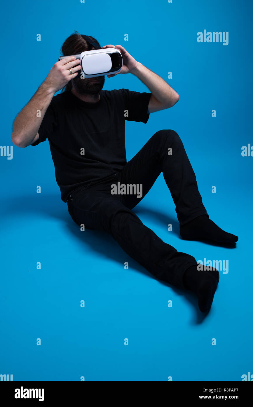 Reality virtual man concept hands hi-res stock photography and images ...