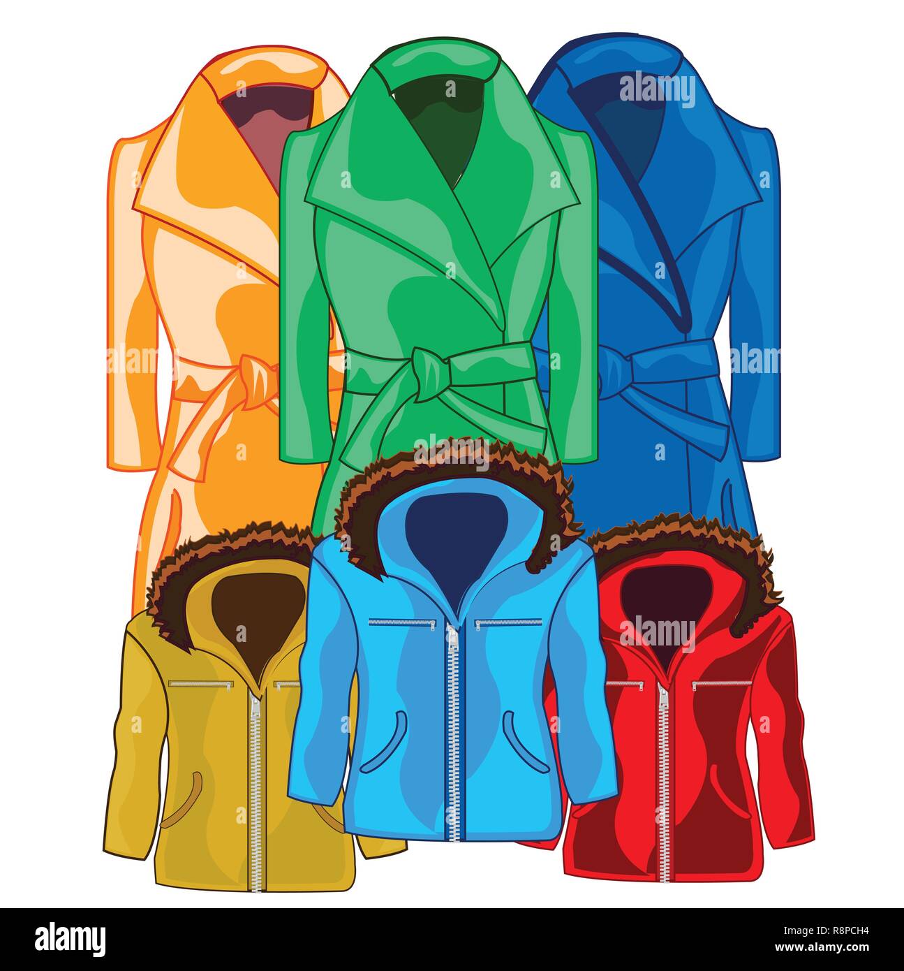 Male and feminine upper cloth.Vector illustration on white background ...