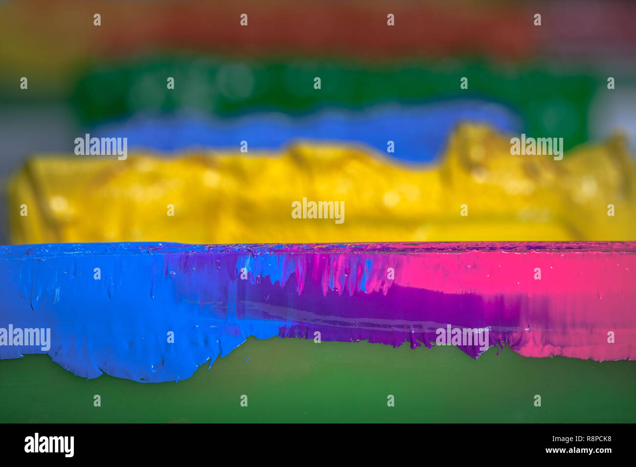 purple color mixing from blue and pink colors Stock Photo - Alamy