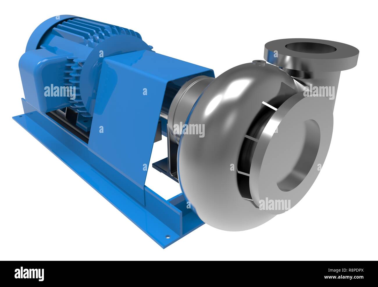 Electric water pump 3d illustration isolated on the white background ...