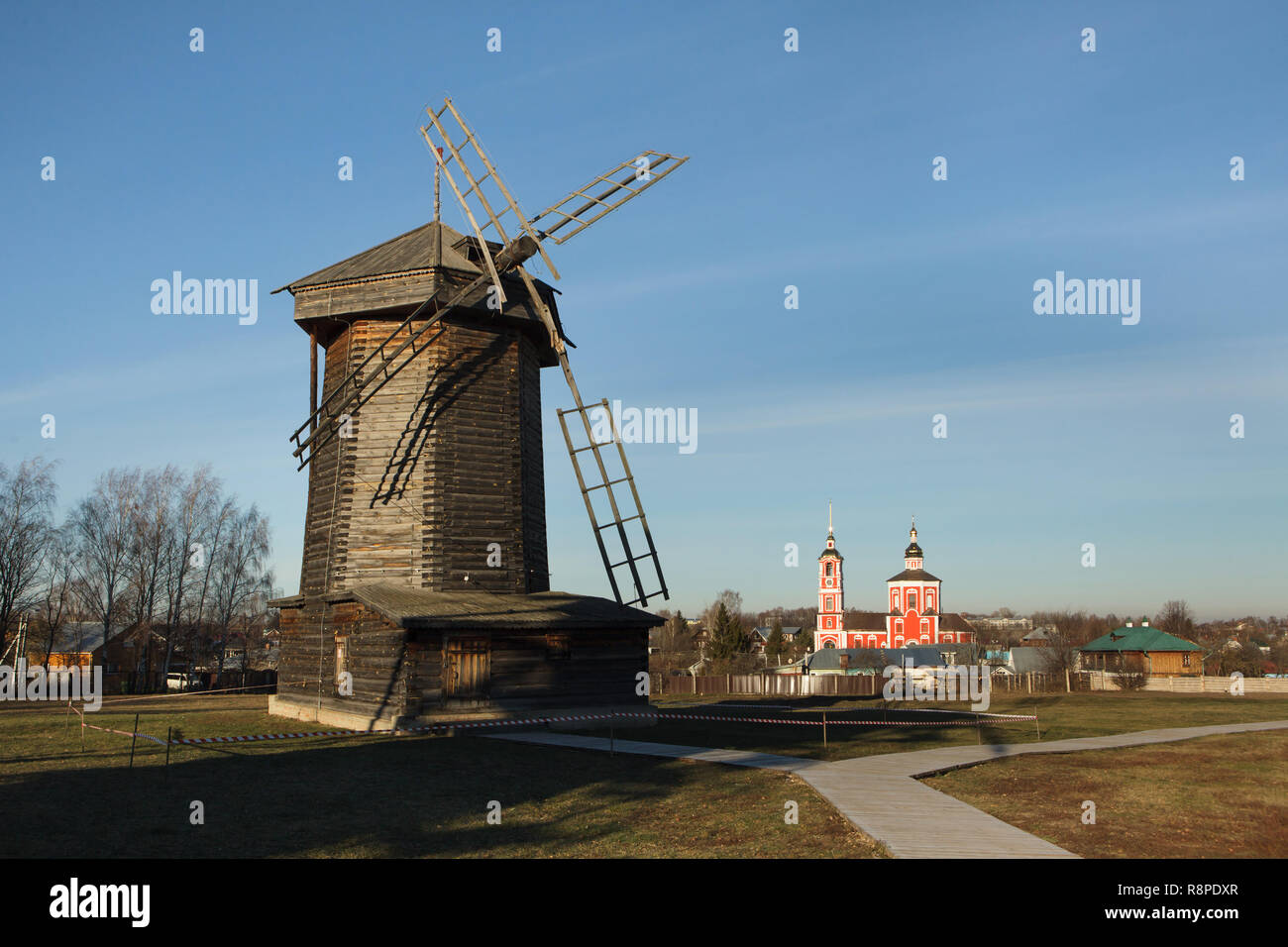 Russian wooden windmill dated from the 18th century from the village of ...