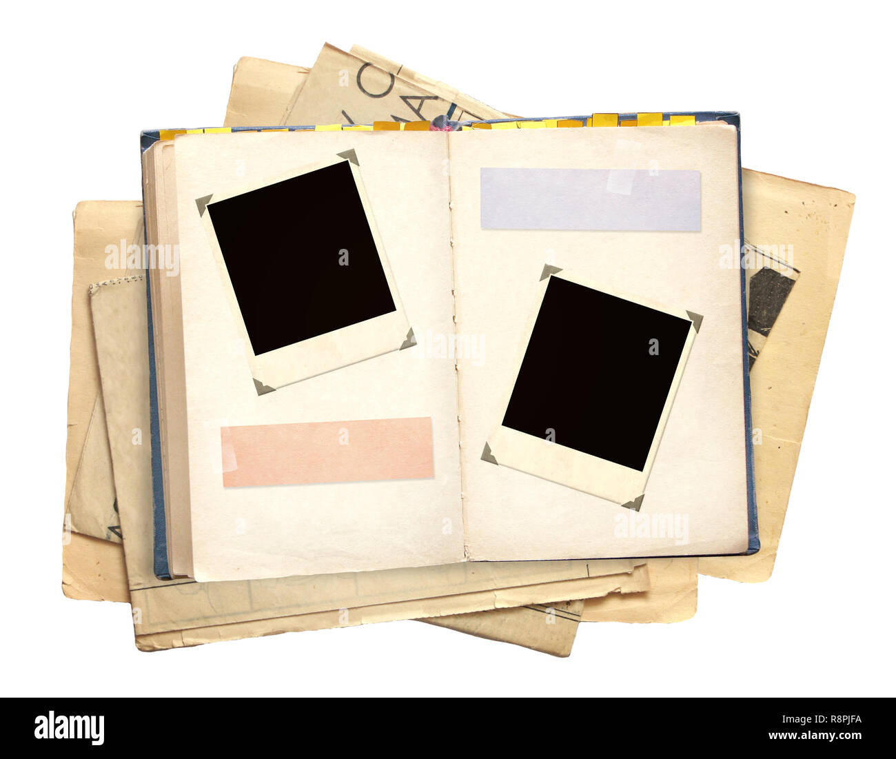 Old book. Objects isolated over white Stock Photo - Alamy