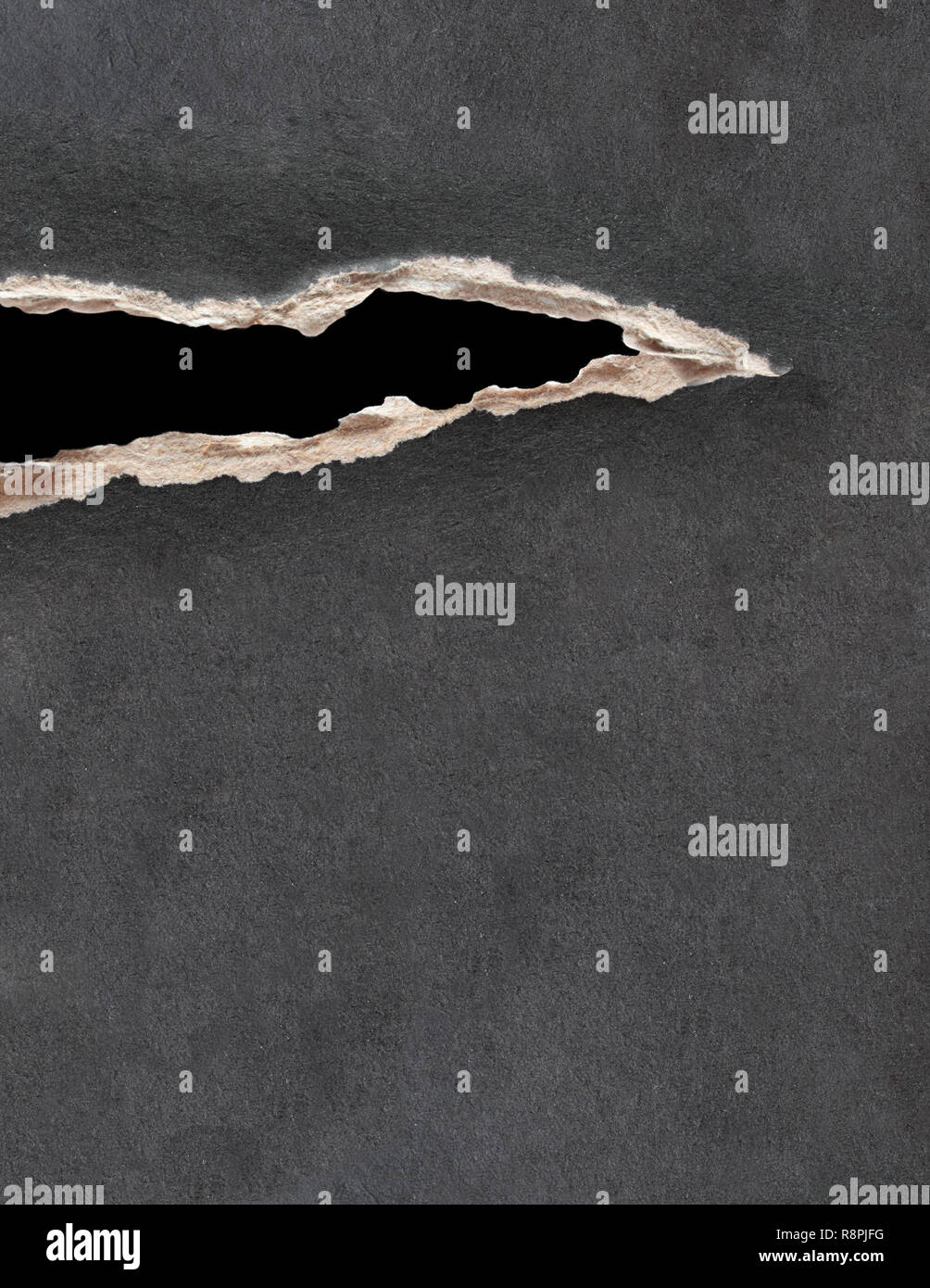 Black paper texture - hole with the damaged edges Stock Photo - Alamy