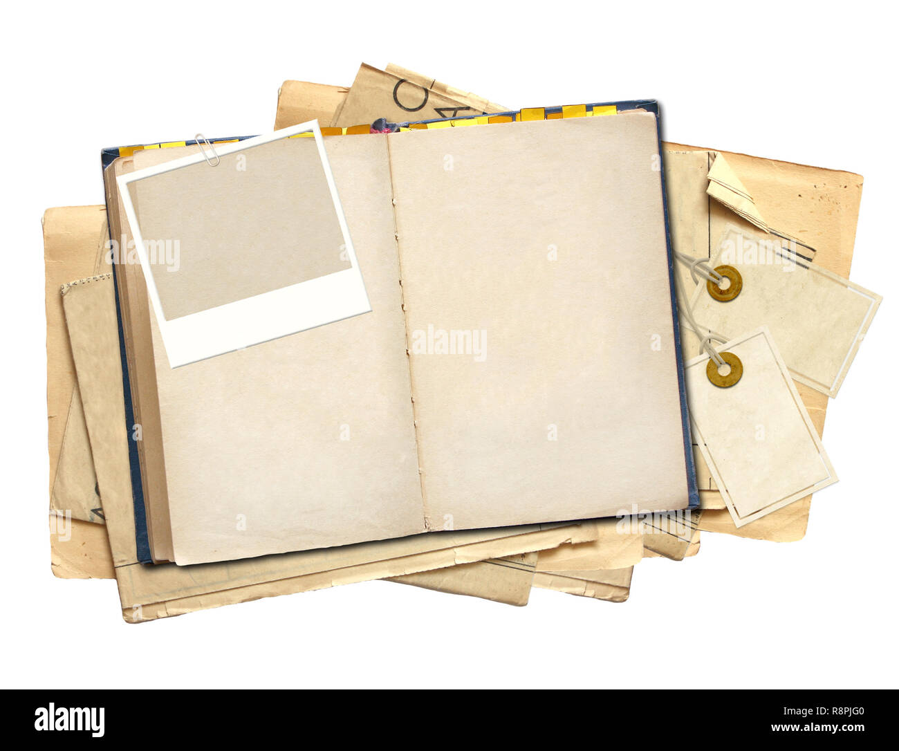 Old book. Object isolated over white Stock Photo - Alamy