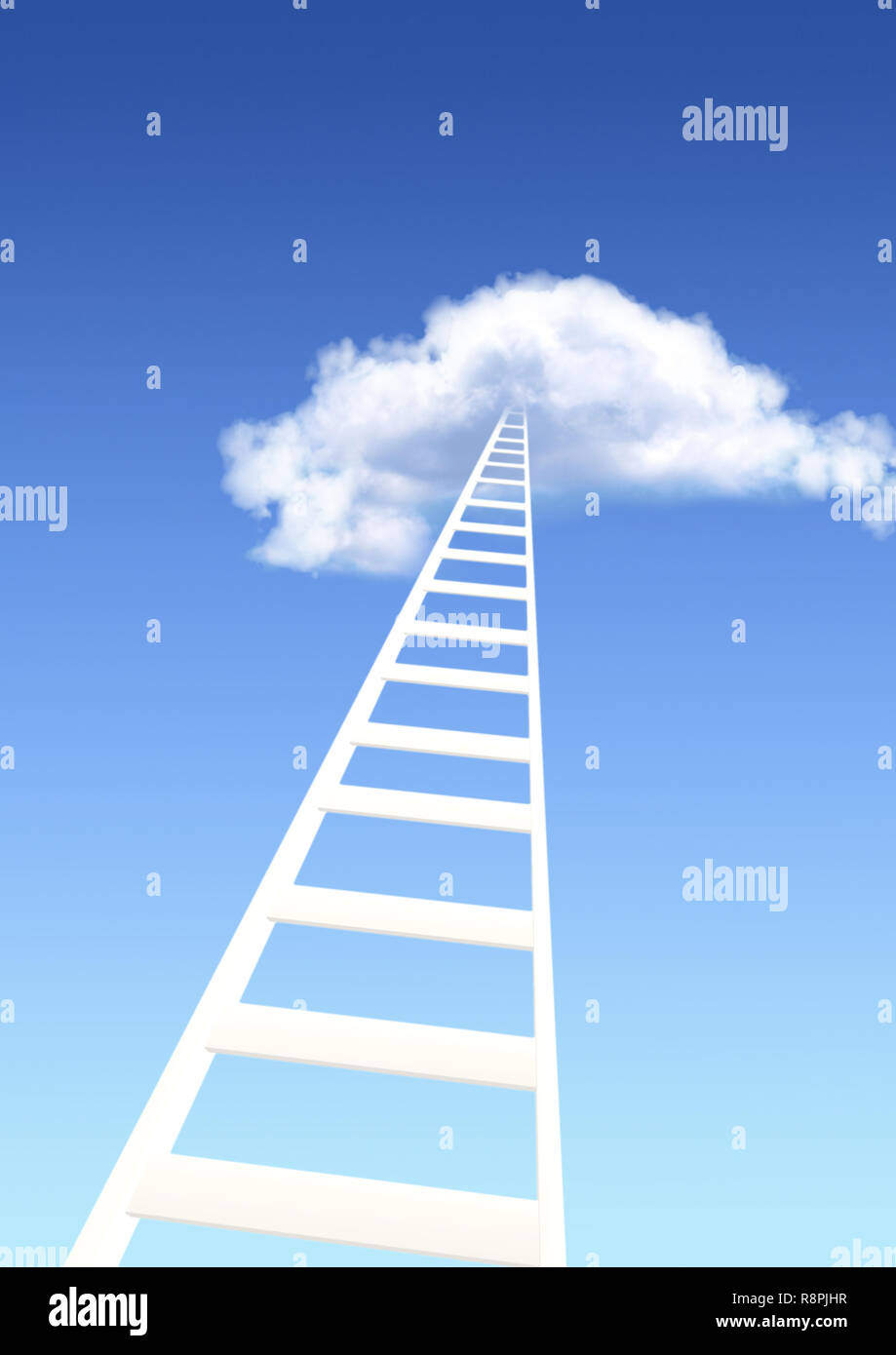 Conceptual image - ladder to sky Stock Photo - Alamy