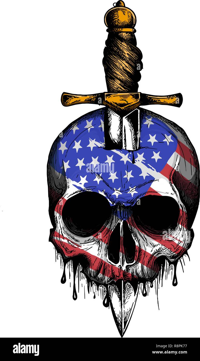 Painted skull day dead Stock Vector Images - Alamy