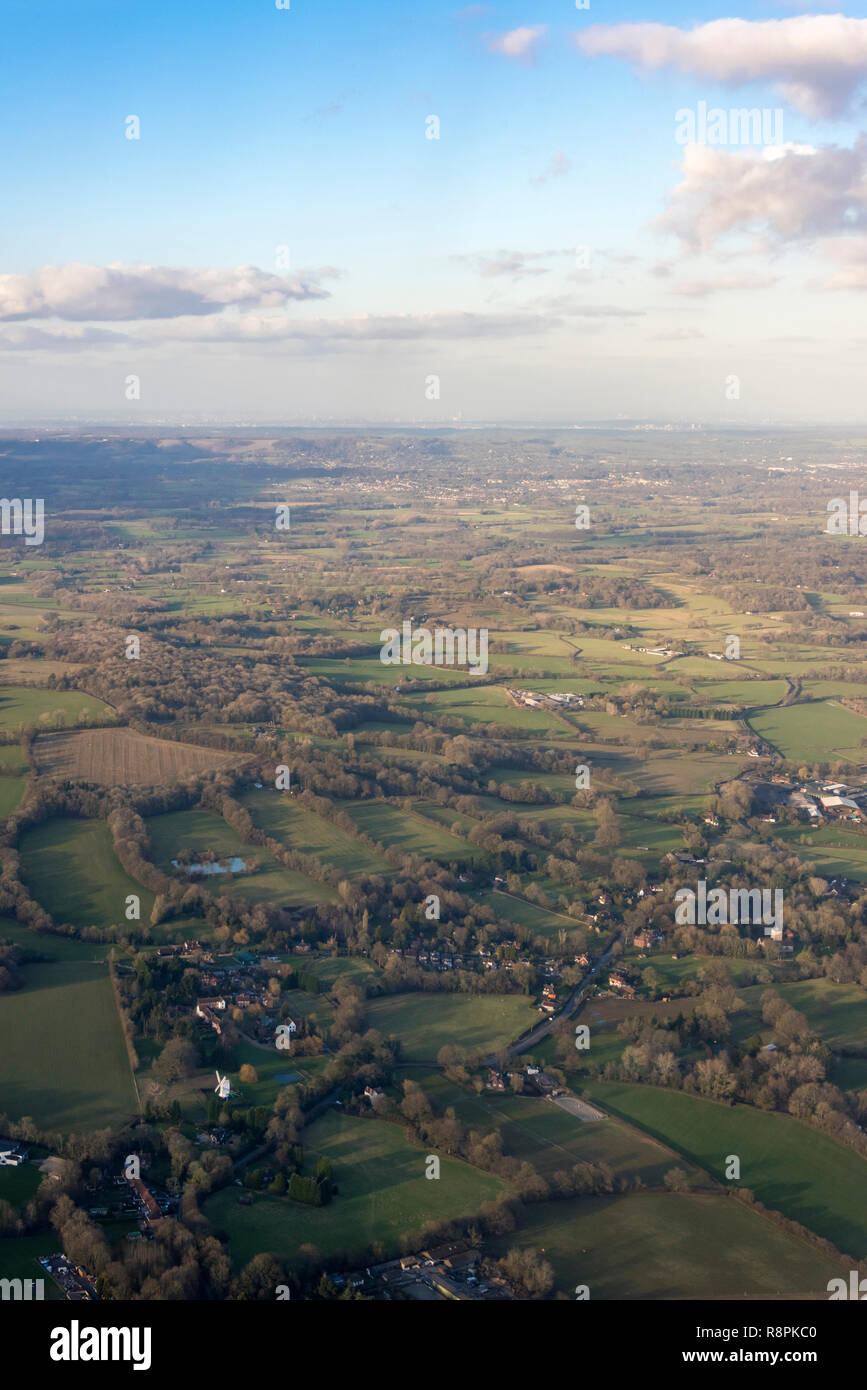 Aerial view of uk farms and agriculture hi-res stock photography and ...
