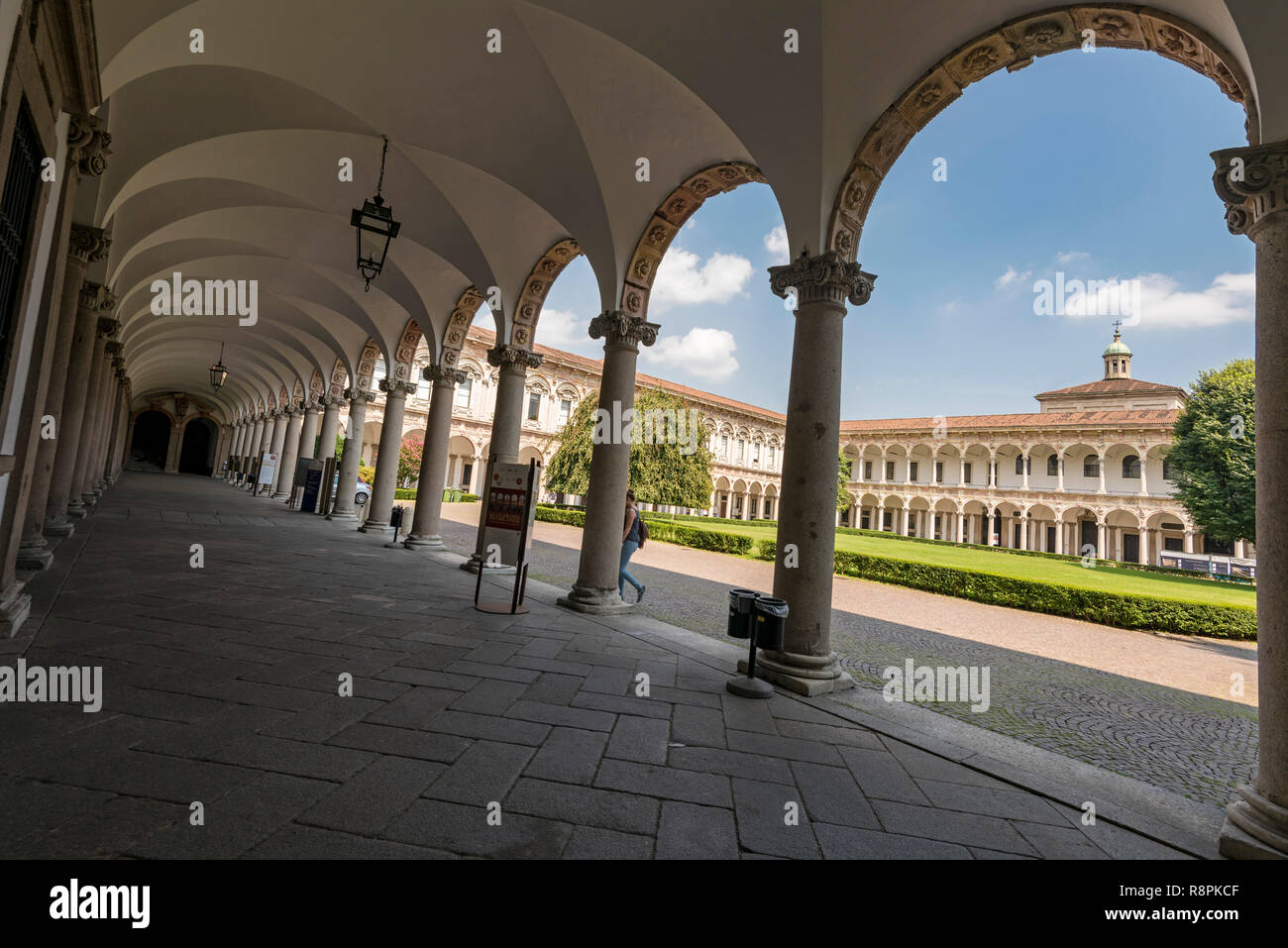 Horizontal view of the University of Milan, Italy Stock Photo - Alamy