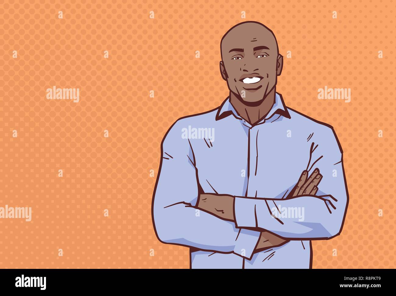 Male pop art face bald hi-res stock photography and images - Alamy