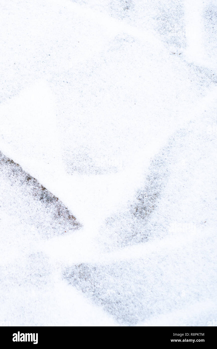 Winter pavement background. Snow covered wild stone paving tiles Stock ...