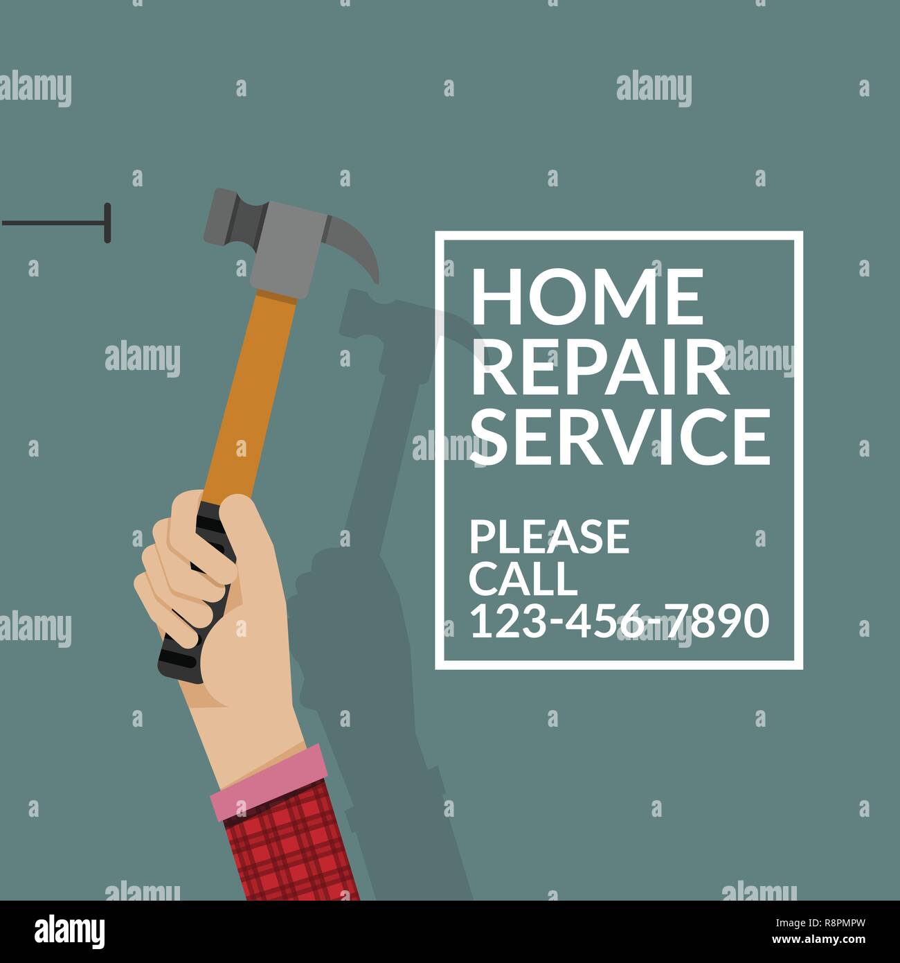 Man hammer isolated on Stock Vector Images - Alamy