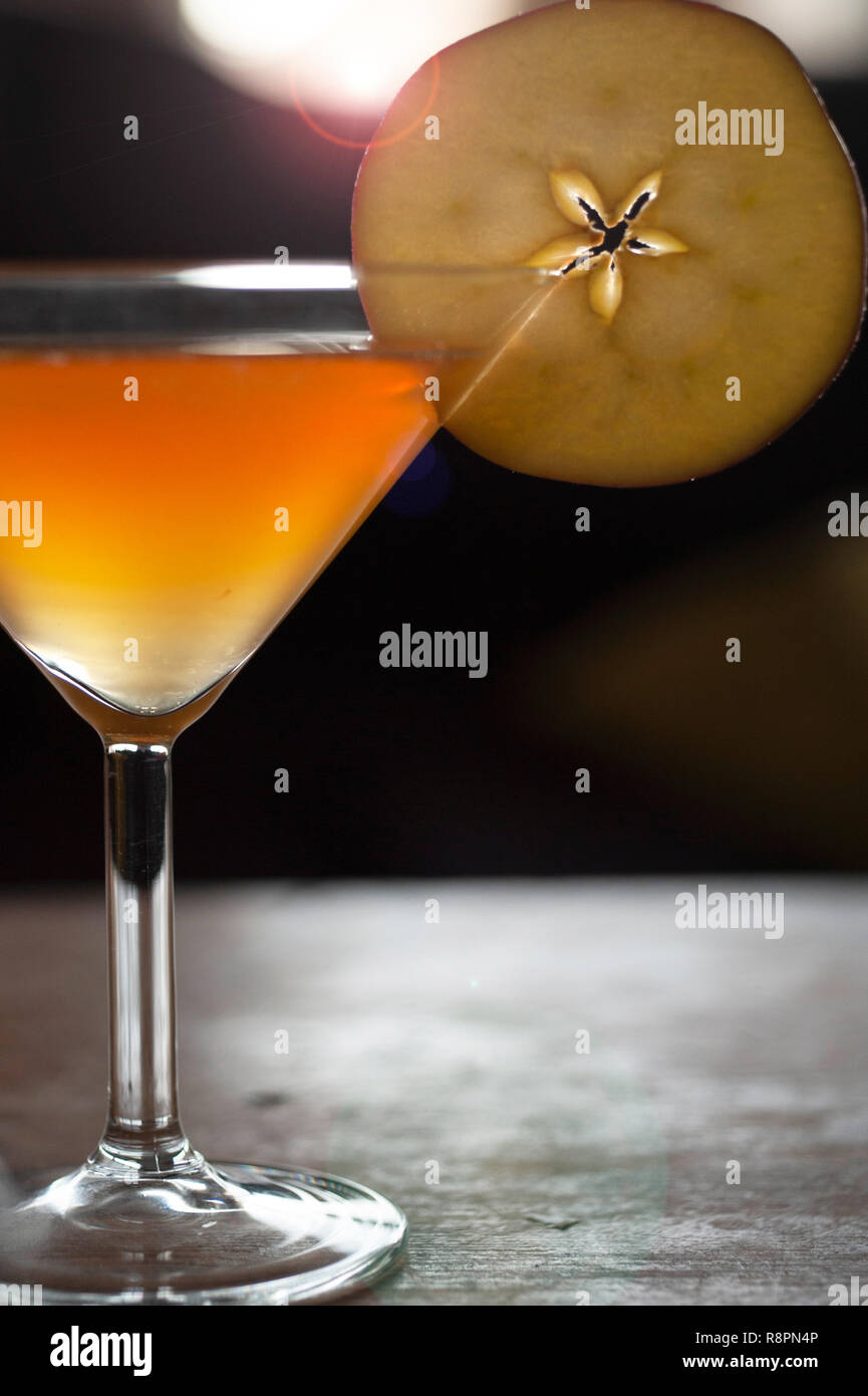 Apple based cocktail Stock Photo - Alamy