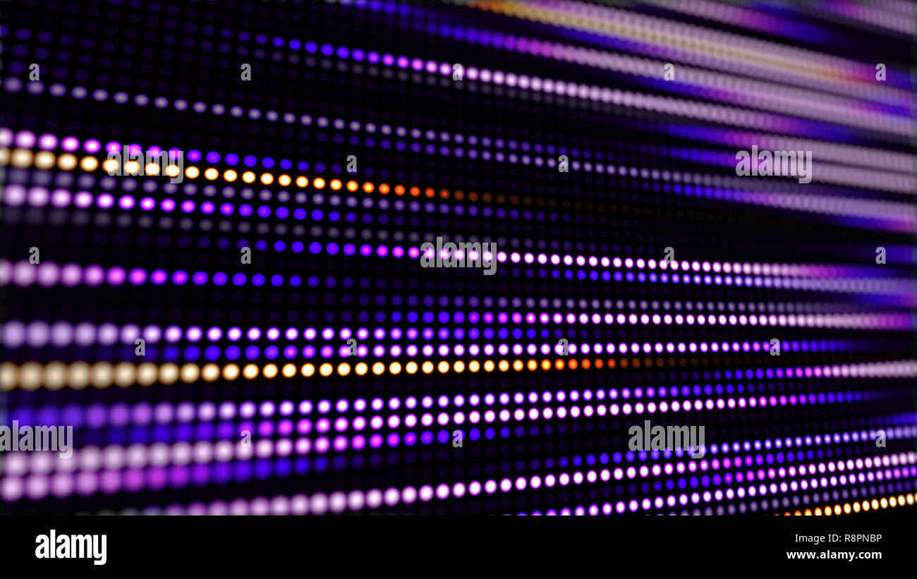 Glowing bright dots led lights stripes with depth of field background ...
