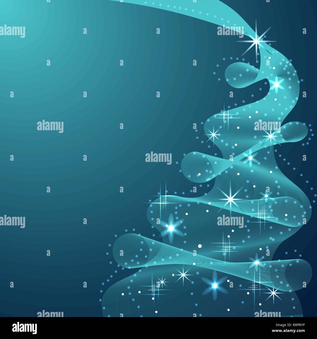 Sparkling Christmas Tree made of wave flow Stock Vector Image & Art - Alamy