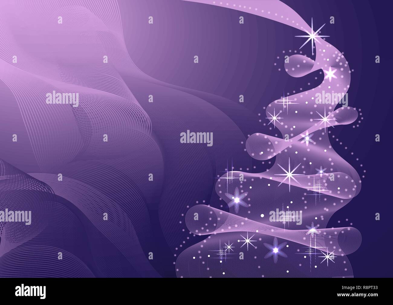 Sparkling Christmas Tree made of wave flow Stock Vector Image & Art - Alamy