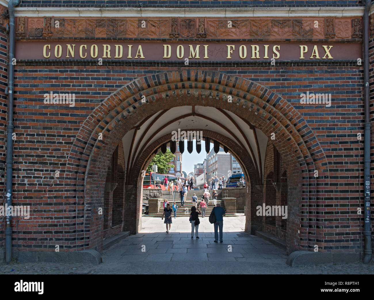 holsten gate (holstentor), a city gate in the center of luebeck Stock ...