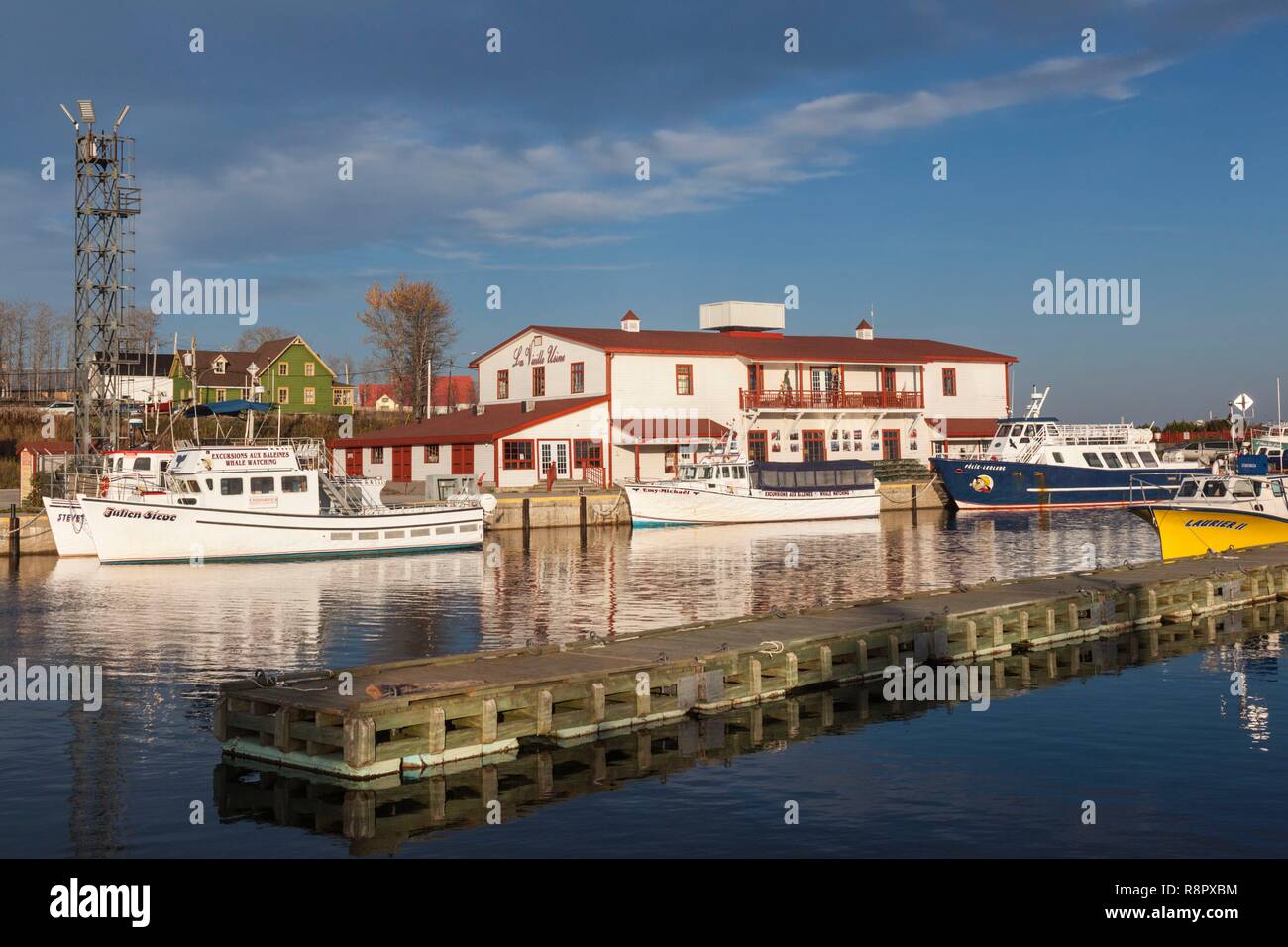 Canada, Quebec, Gaspe Peninsula, L'Anse-a-Beaufils, small harbor Stock ...