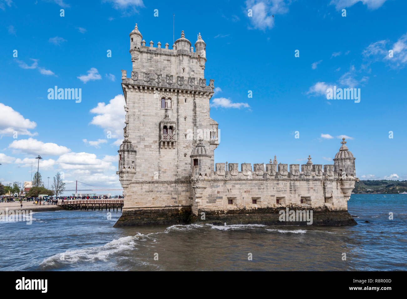 Prospect of the west side of the Belem tower Stock Photo - Alamy