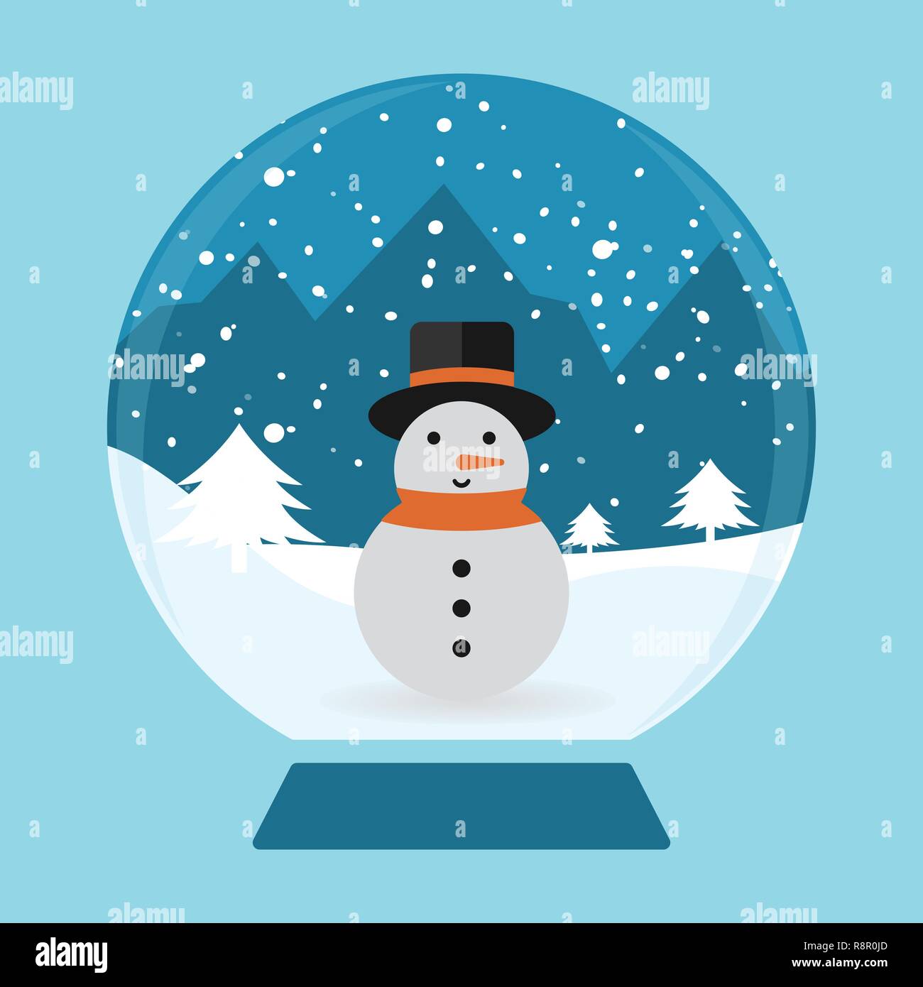 Snowy blue mountains in Stock Vector Images - Alamy