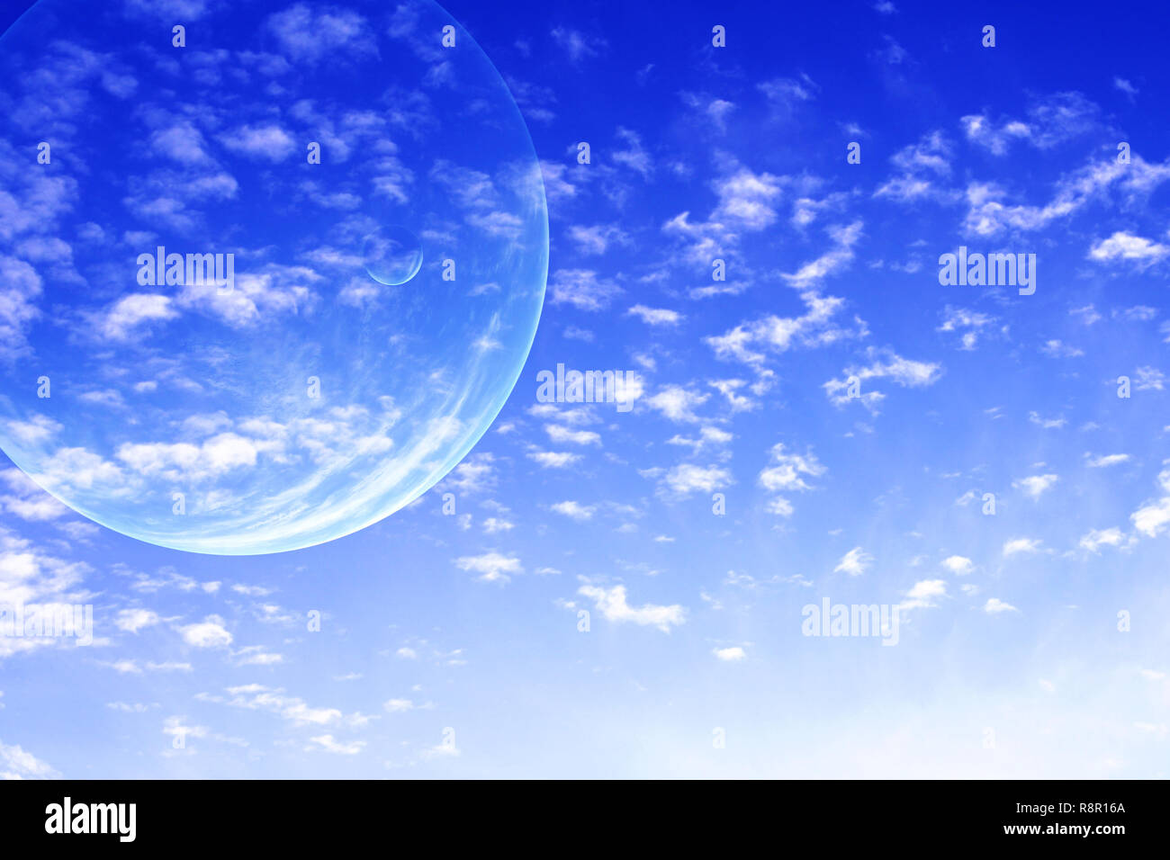 Collage - sky in alien planet Stock Photo - Alamy