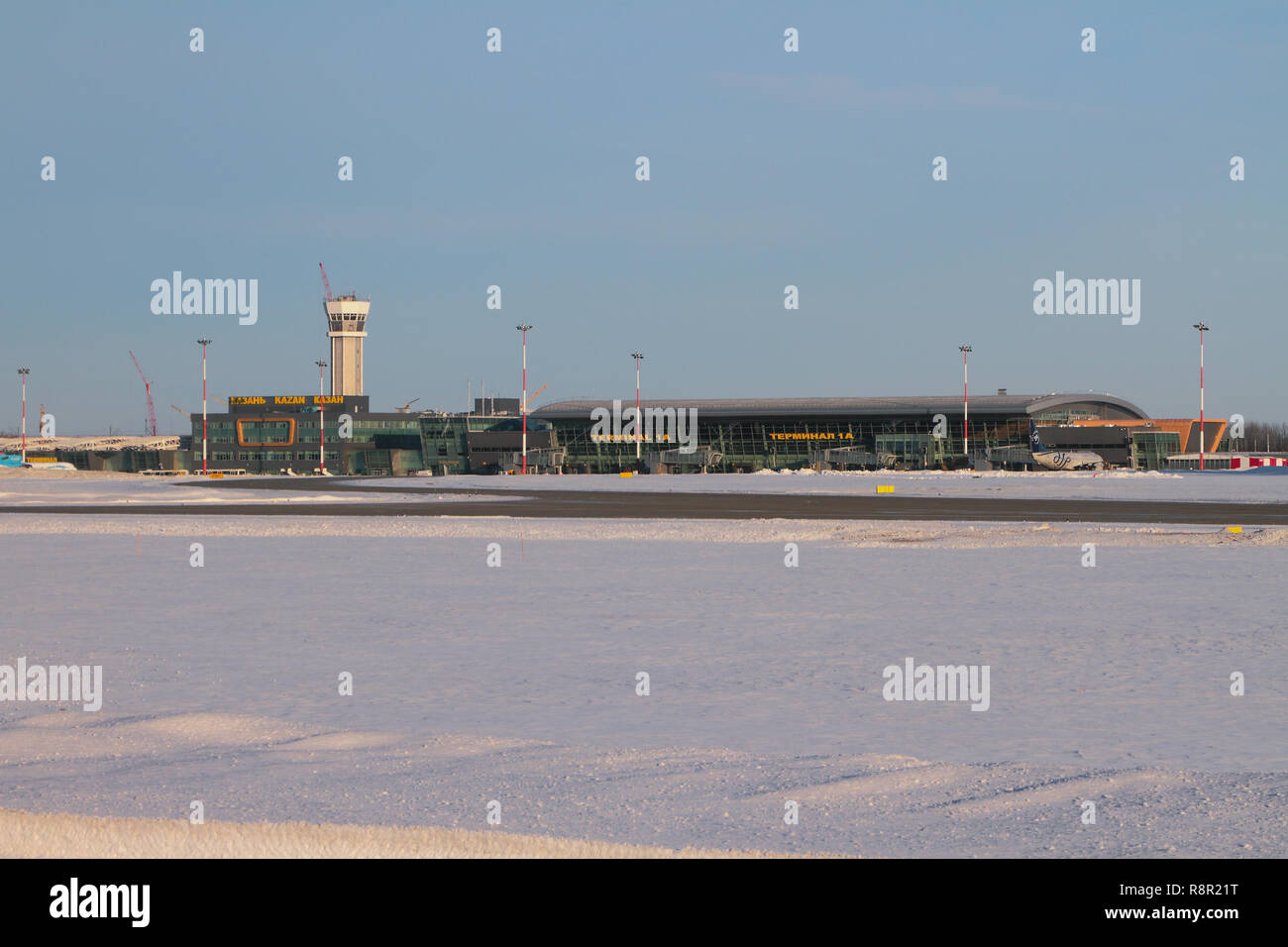 Airfield and air terminal complex in winter Stock Photo - Alamy