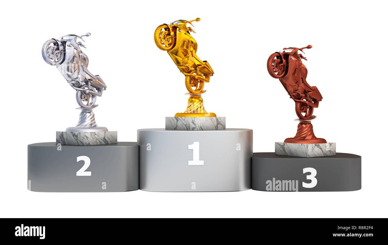 Golden bike trophy Cut Out Stock Images & Pictures - Alamy