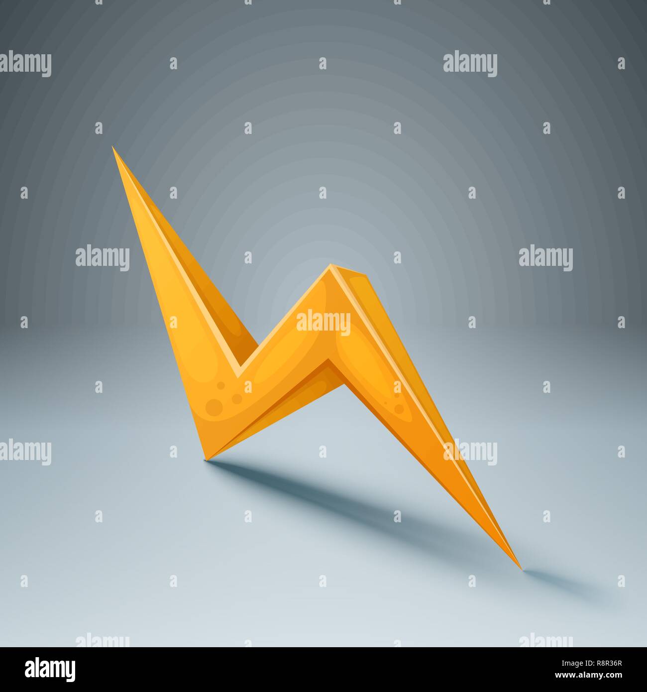 Lightning 3d icon on the grey background Stock Vector Image & Art - Alamy