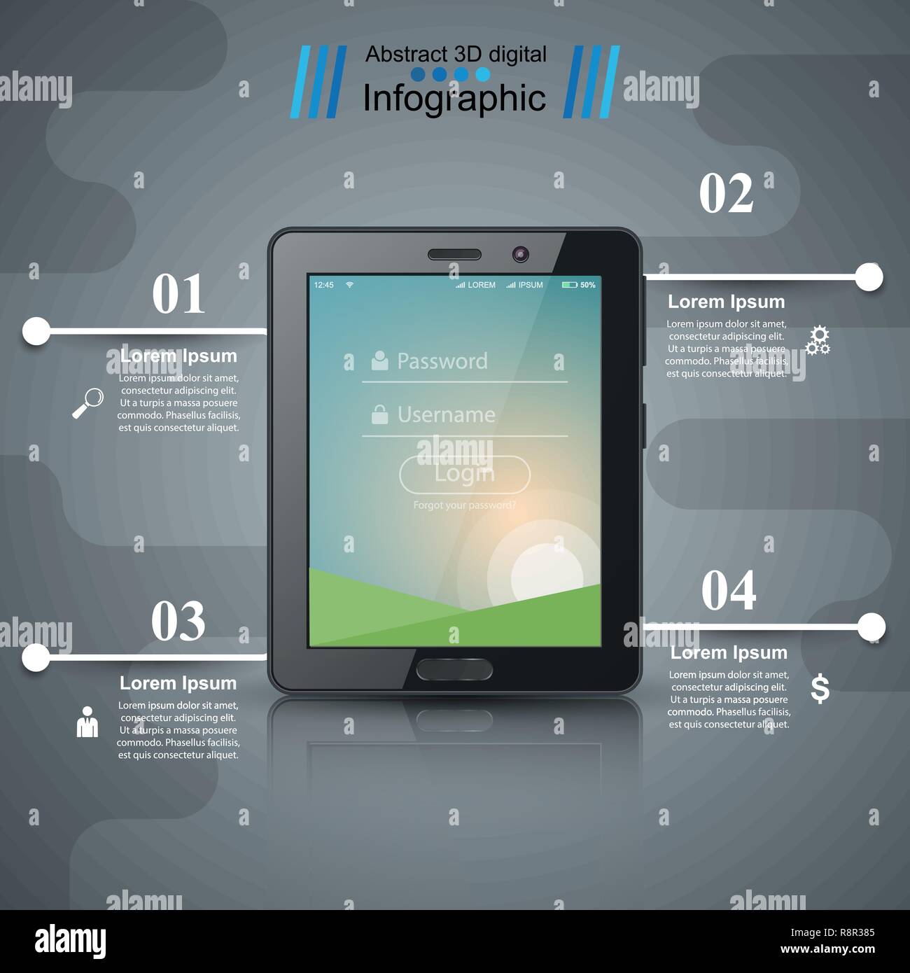 Business infographic. Digital tablet icon Stock Vector Image & Art - Alamy
