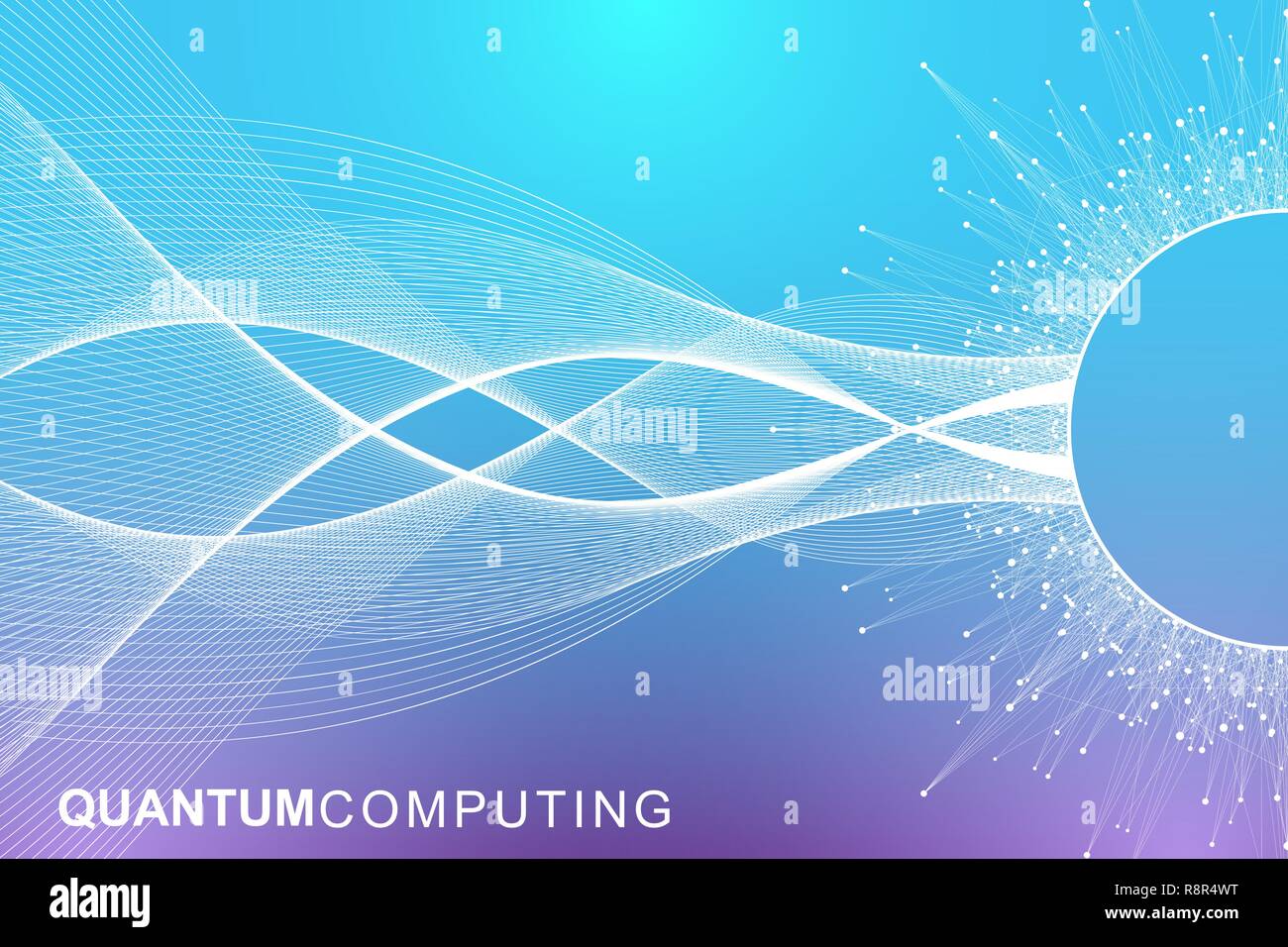 Quantum computer technology concept. Deep learning artificial ...