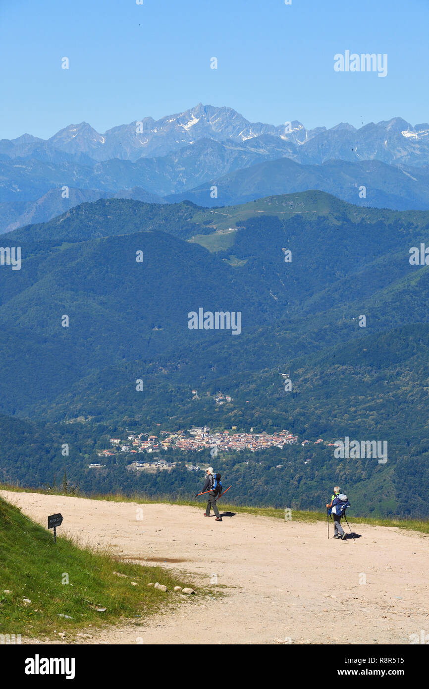 Italy, Piedmont, panorama from the Mottarone Mount (1491 m Stock Photo ...