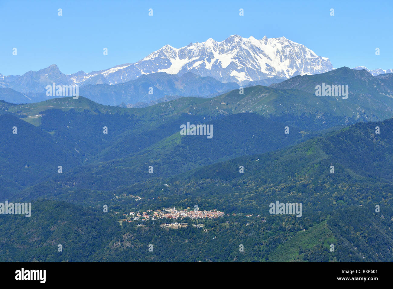 Italy, Piedmont, panorama from the Mottarone Mount (1491 m Stock Photo ...