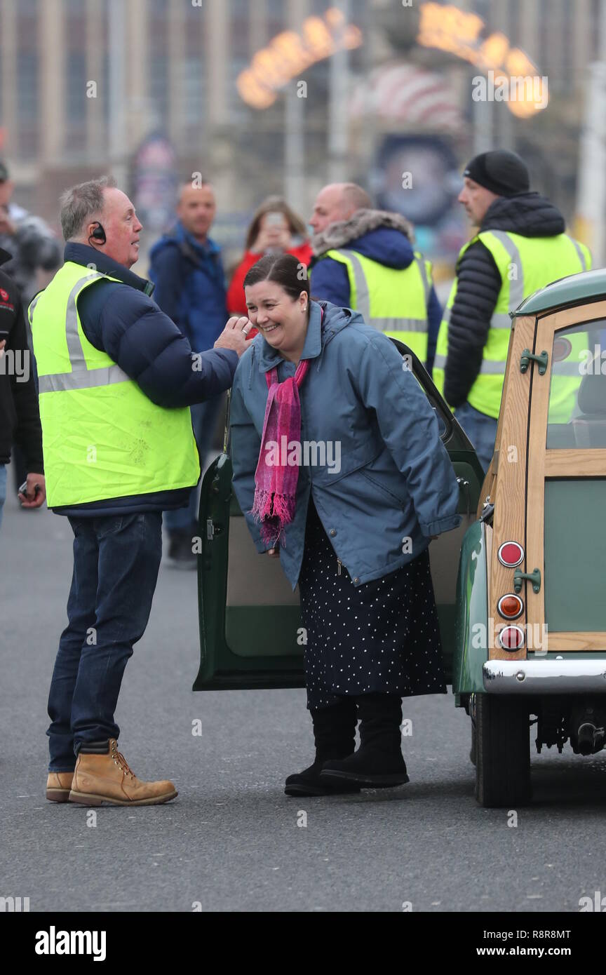 Patti Clare (Mary Taylor) and David Neilson (Roy Cropper) filming ...