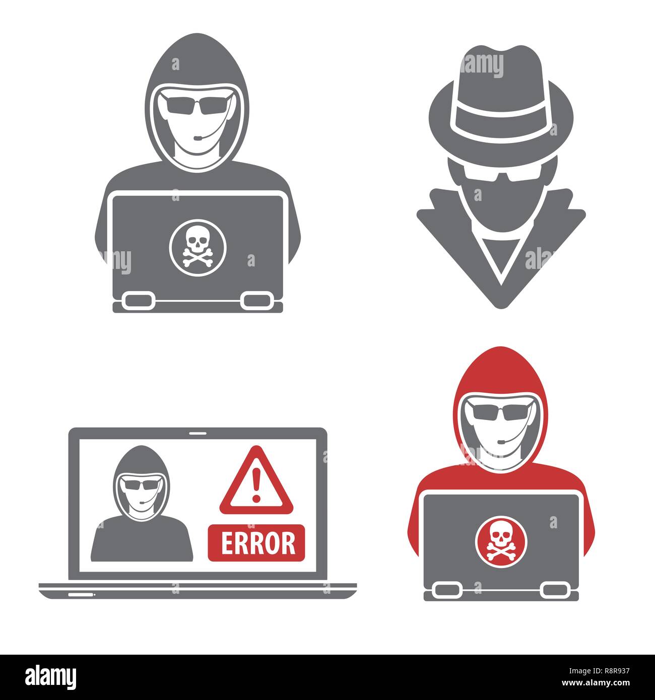 Laptop silhouette crime hi-res stock photography and images - Alamy