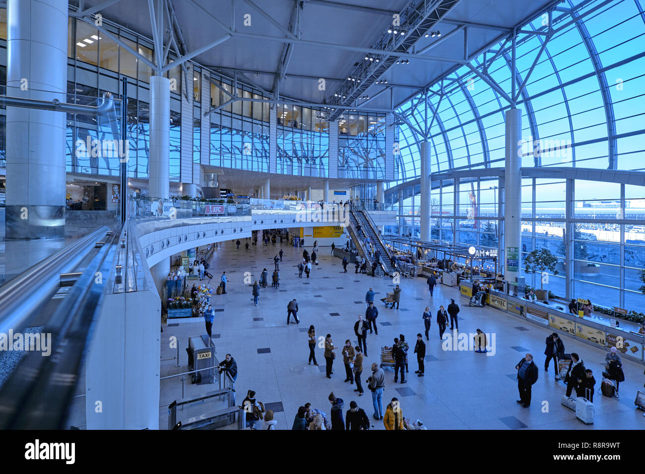Moscow, Domodedovo, Russia - Nov 9, 2018: Hall of Domodedovo ...