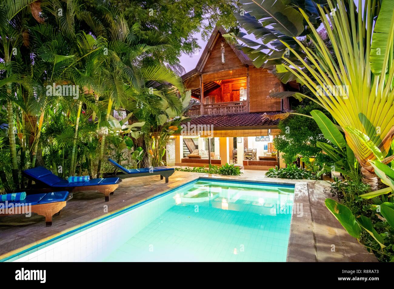 Indonesia, Bali, North, Lovina, Traditional Teak House Stock Photo - Alamy