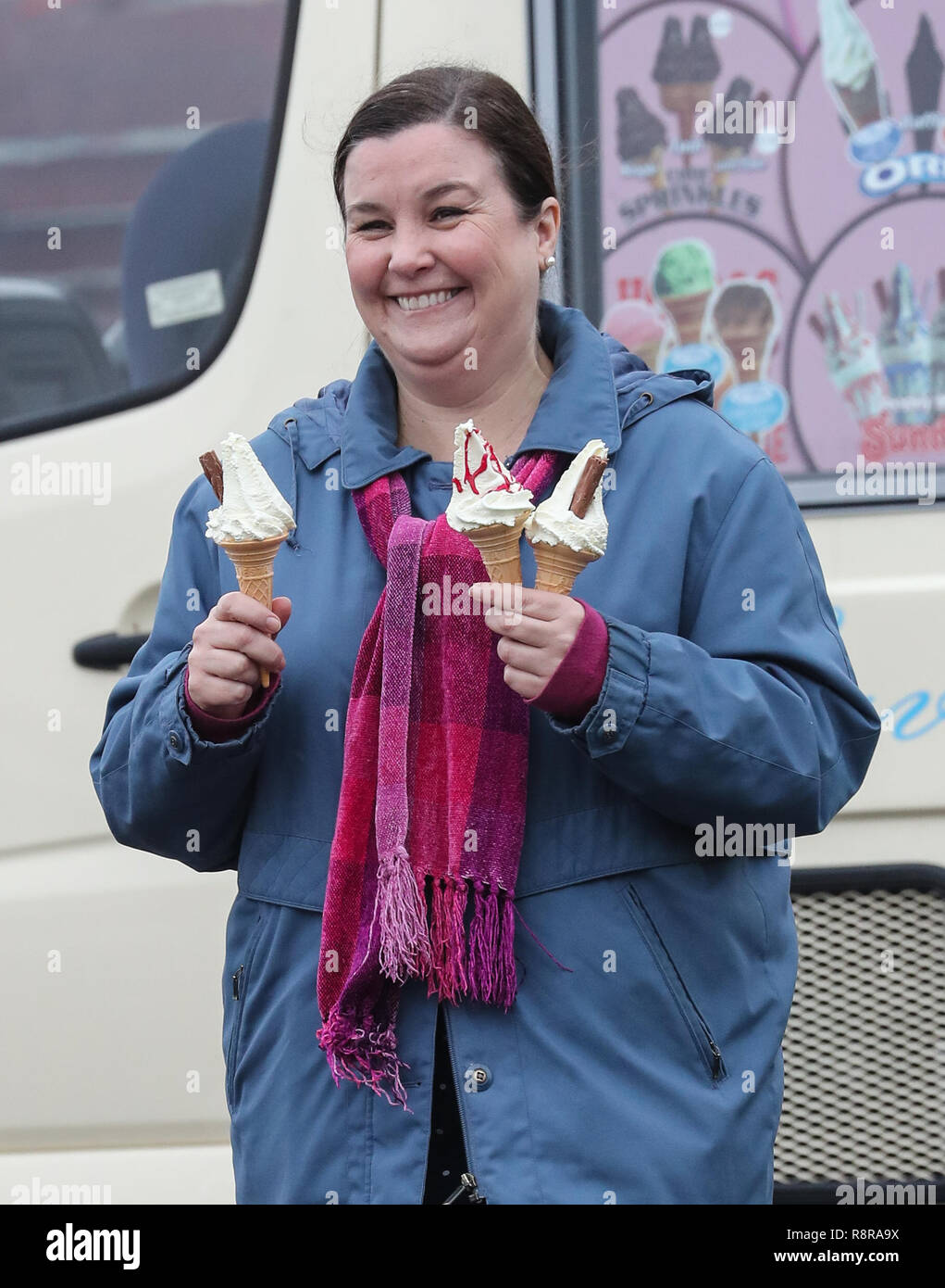Patti Clare (Mary Taylor) and David Neilson (Roy Cropper) filming ...