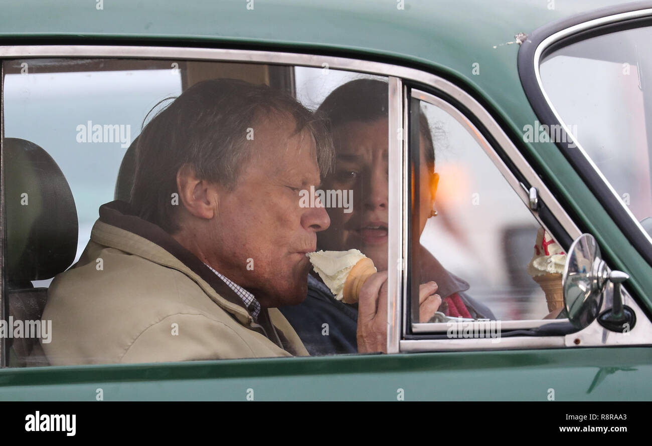 Patti Clare (Mary Taylor) and David Neilson (Roy Cropper) filming ...