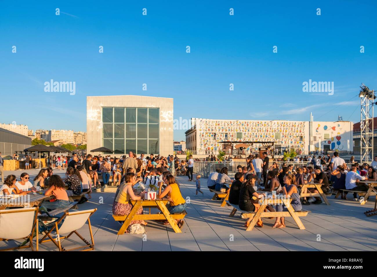 Man on roof terrace hi-res stock photography and images - Alamy