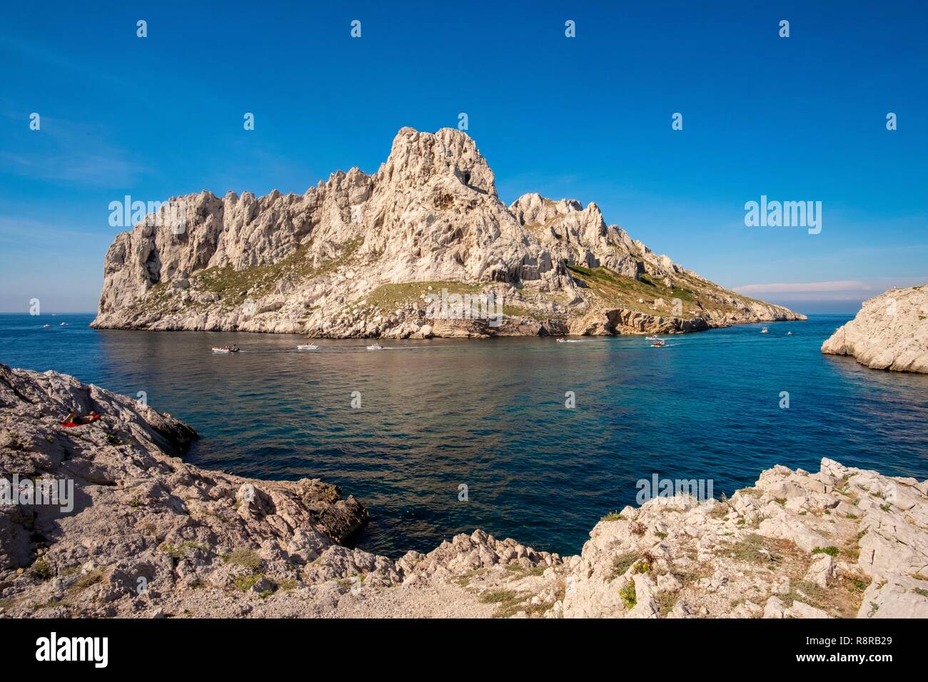 France, Bouches du Rhone, Marseille, Calanques National Park, Cap ...