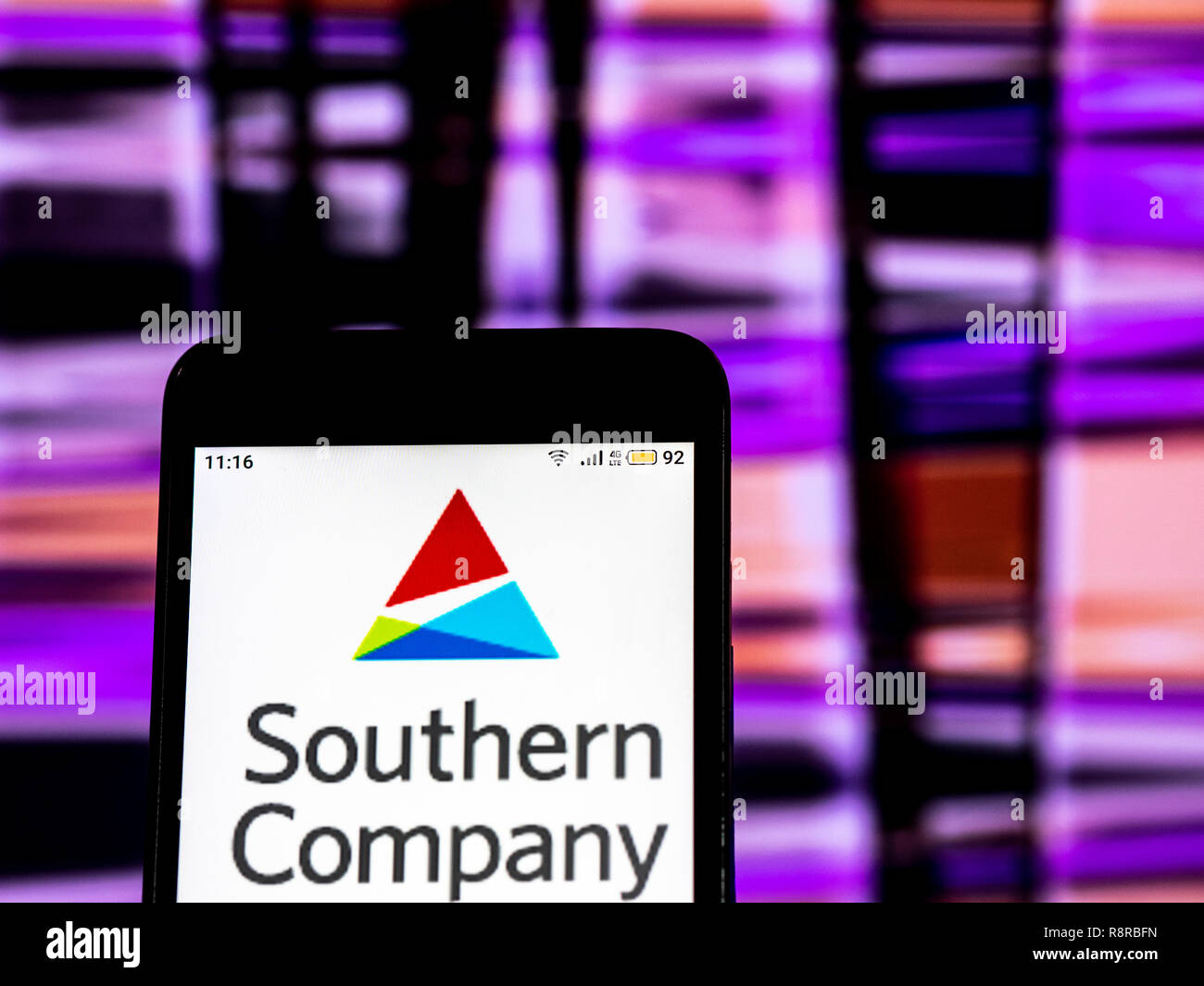 Southern Company logo seen displayed on smart phone Stock Photo - Alamy