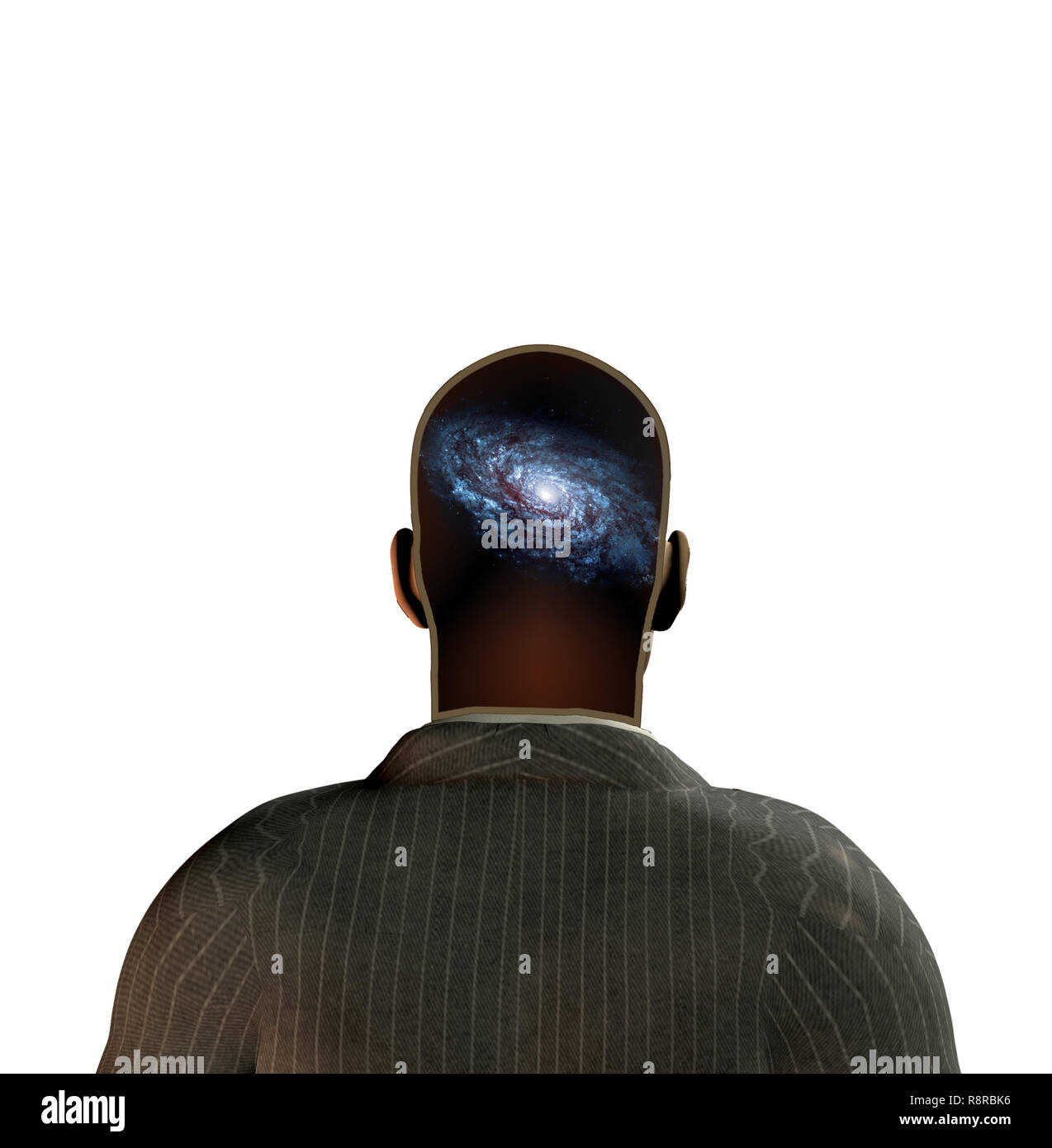 Galaxy inside man head hi-res stock photography and images - Alamy