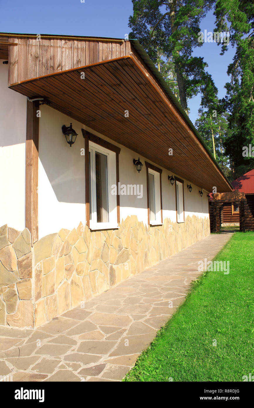 Exterior of a country house - design in medieval style Stock Photo - Alamy