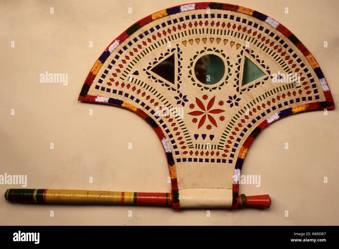 colourful leather fan, khavda, gujarat, india Stock Photo - Alamy