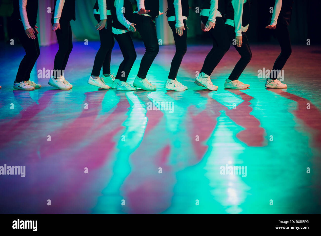 Legs of dancing people party Stock Photo - Alamy