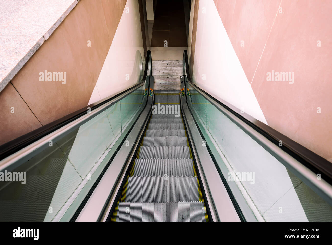 Escalator at the metro station Stock Photo - Alamy
