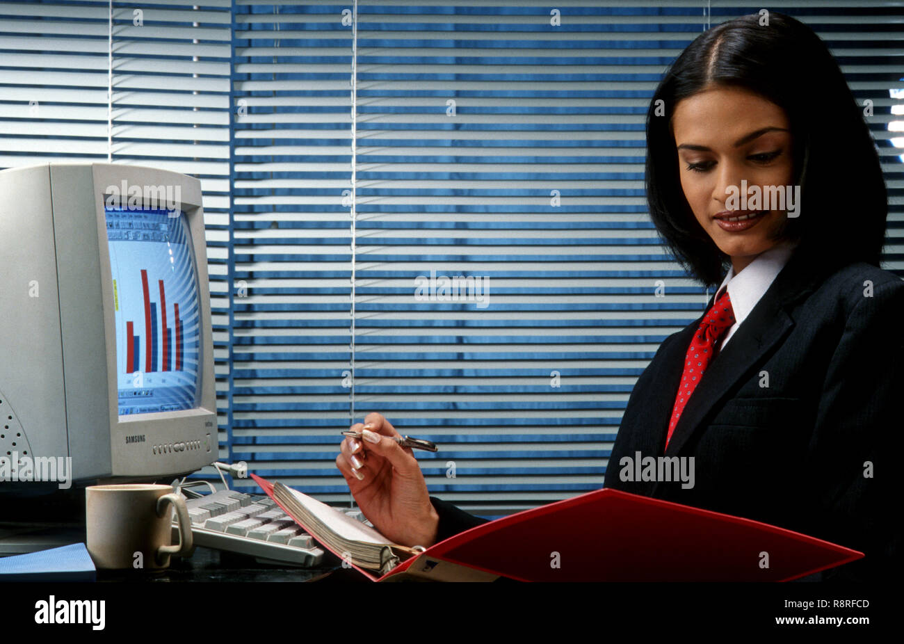 Executive on the Computer Stock Photo - Alamy