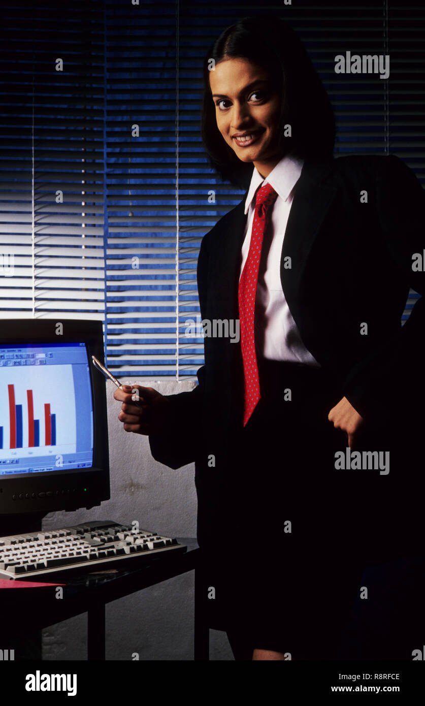 Executive on the Computer Stock Photo - Alamy
