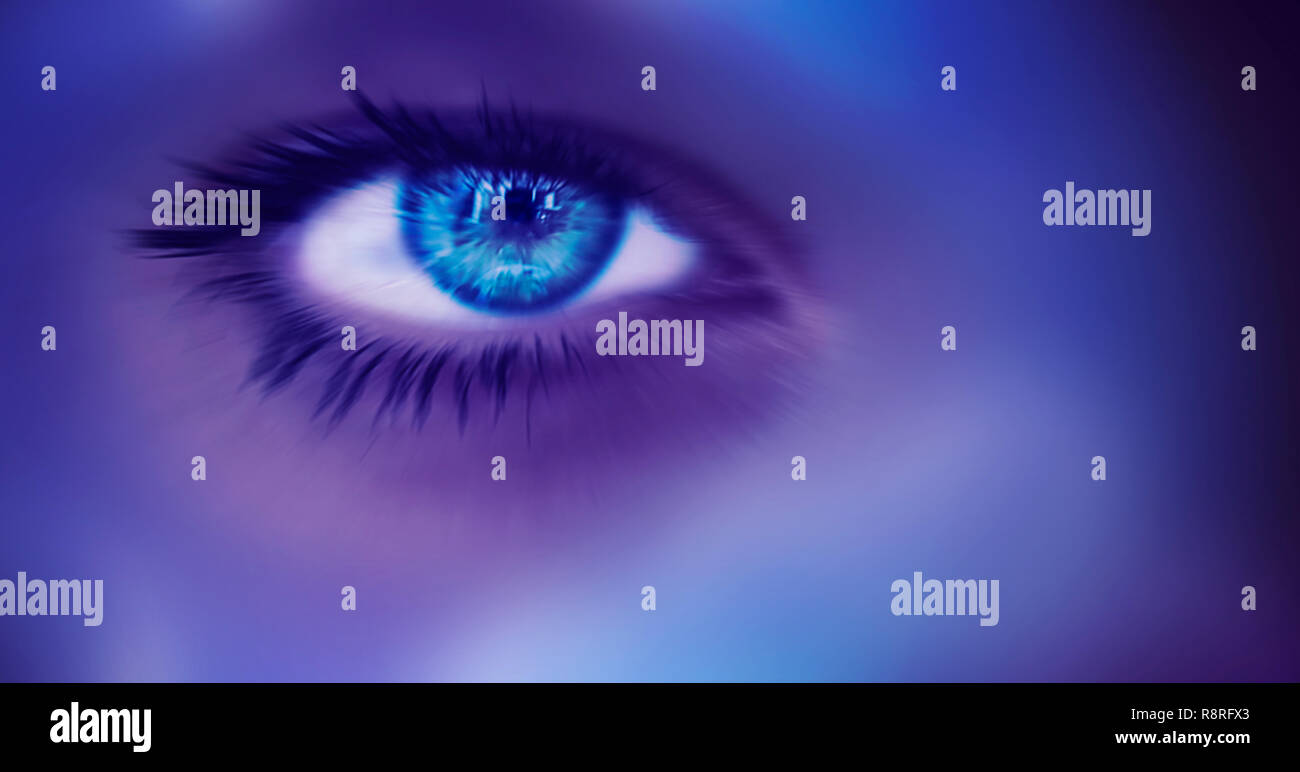 Vision eye future background abstract blue concept solution Stock Photo ...