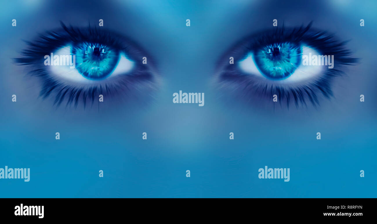 Vision eye future background abstract blue concept solution Stock Photo ...